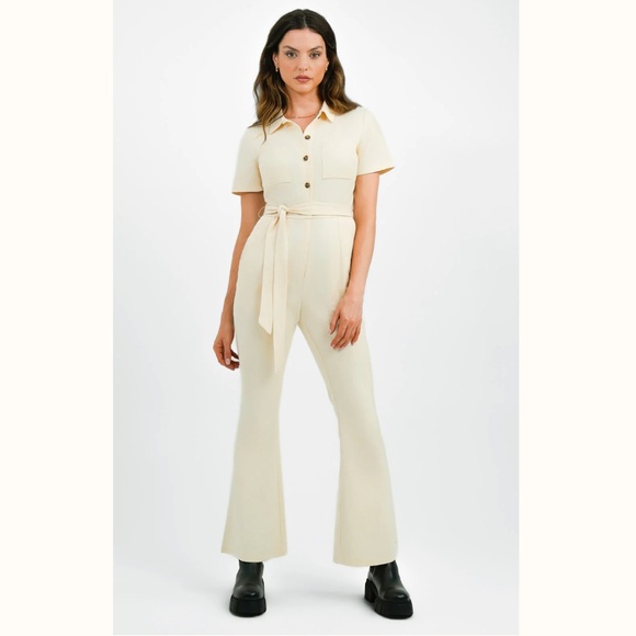 ASOS | Pants & Jumpsuits | Asos Design Twill 7s Kickflare Boilersuit ...